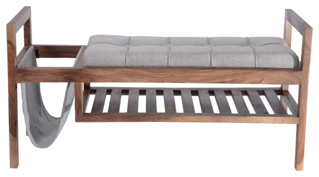 Scandinavian Scandi Bench - Brown - Transitional - Accent And Storage ...