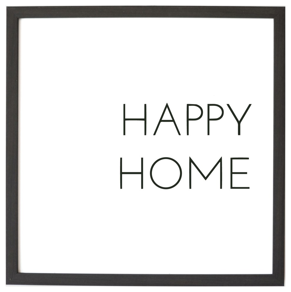"Happy Home" Magnet Board With Ebony Frame, 32"x32", 32"x32 ...