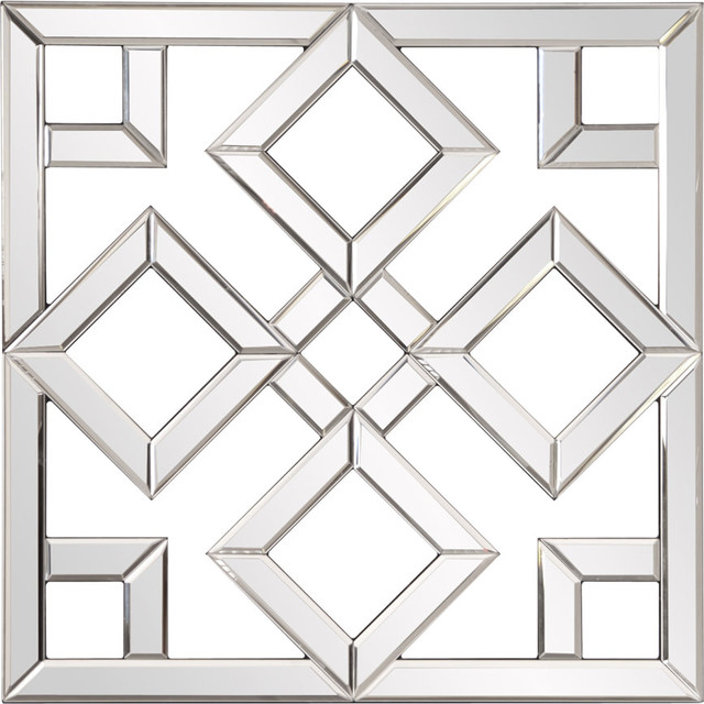 Howard Elliott Moira Mirrored Lattice Mirror - Contemporary - Wall ...