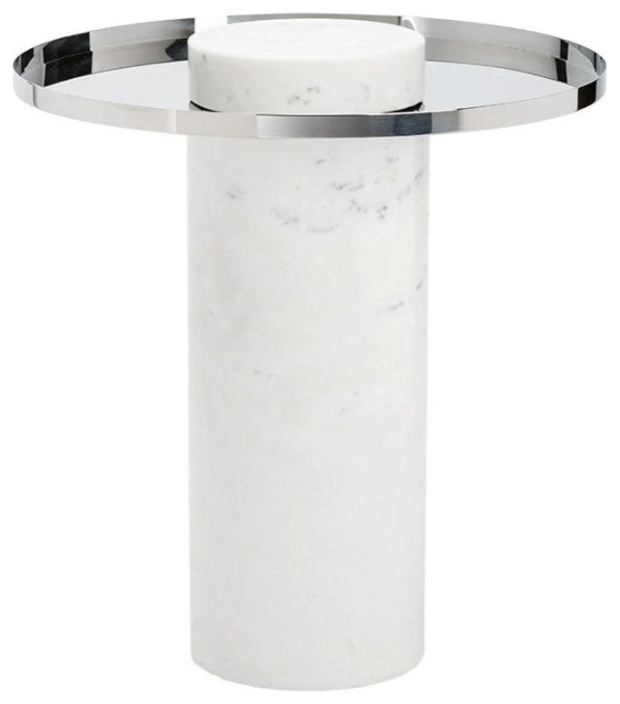Chase Silver Side Table - Contemporary - Side Tables And End Tables ...