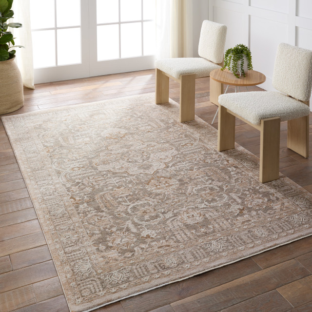 Jaipur Living Acair Medallion Beige/Gray Area Rug, 3'X10 ...