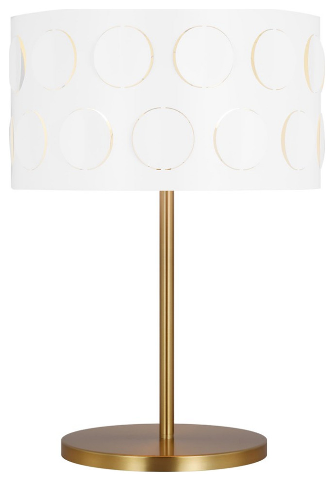Kate Spade Dottie 2-Light Desk Lamp KST1002BBS1, Burnished Brass ...