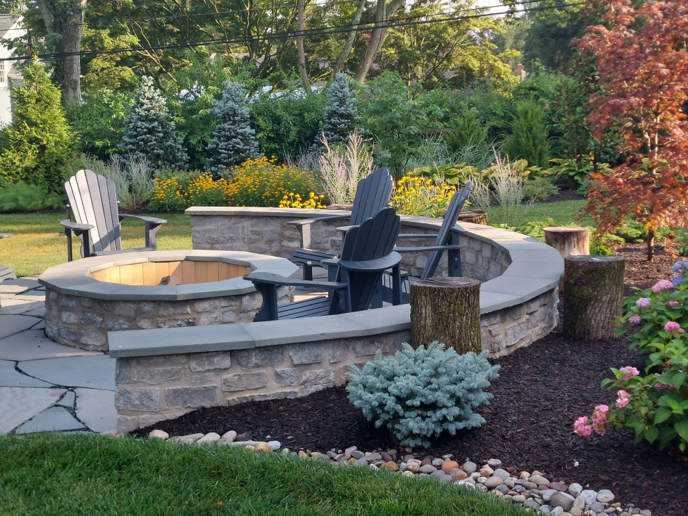 Framed and private firepit - Farmhouse - Landscape - Philadelphia - by ...