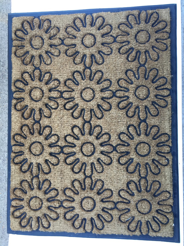 Homenmore Garden Flower Coir Door Mat - Contemporary - Doormats - by ...