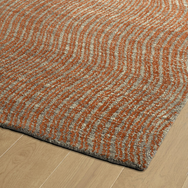 Kaleen Textura Collection Dark Paprika Runner 2'6"x8' - Contemporary ...