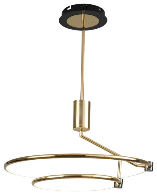 Electroplated LED Ceiling Light With Layers Rotatable Ring - Modern ...