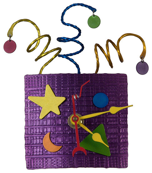 "Confetti" Clock - Eclectic - Kids Clocks - by Q3 Art,Inc | Houzz