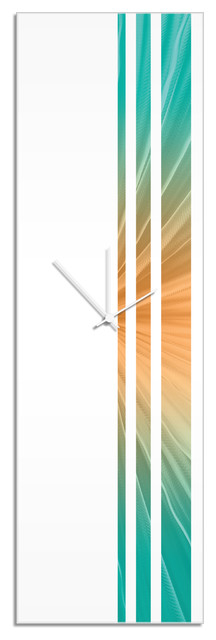 Large Modern Clock 'Tropical Triple Stripe Clock' - Acrylic Wall Decor ...