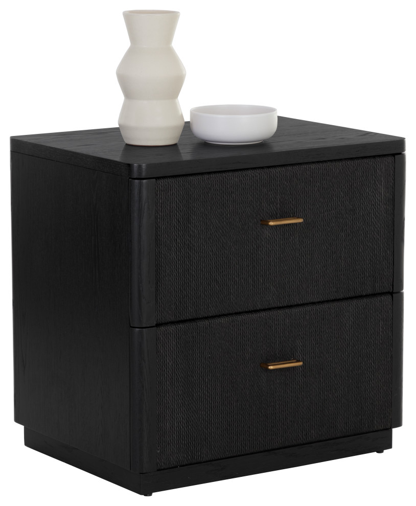 Etienne Nightstand, Black - Beach Style - Nightstands And Bedside ...