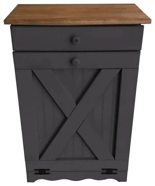 Farmhouse Pull Out Trash Bin - Farmhouse - Trash Cans - by Furniture ...