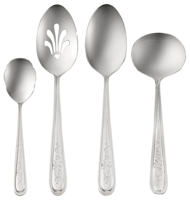 Lenox Opal Innocence 4 Piece Hostess Flatware Set - Traditional ...