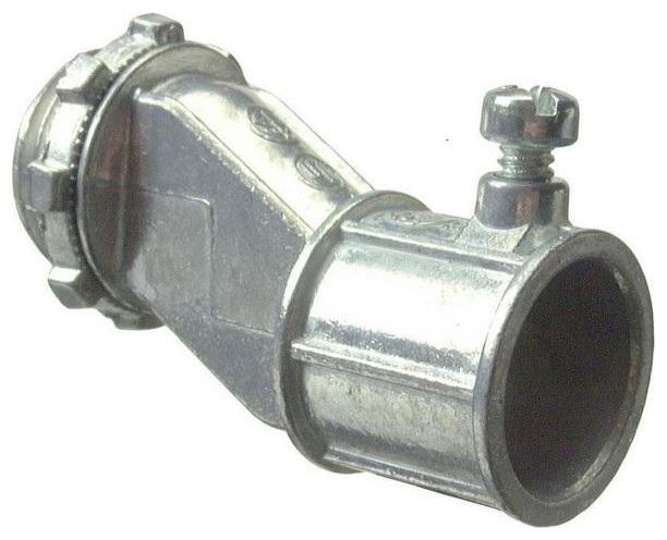 Halex® 90372 EMT-to-Box Set-Screw Offset Connector, 3/4", 3/4 ...