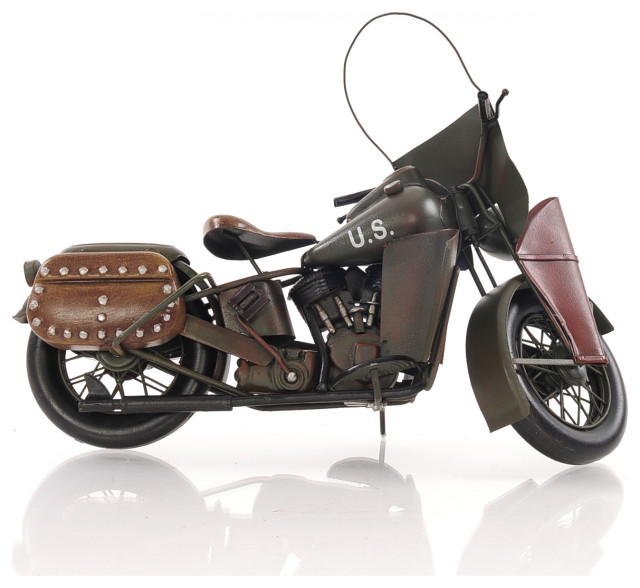 1942 WLA MODEL 1:12 Collectible Metal scale model Motorcycle ...