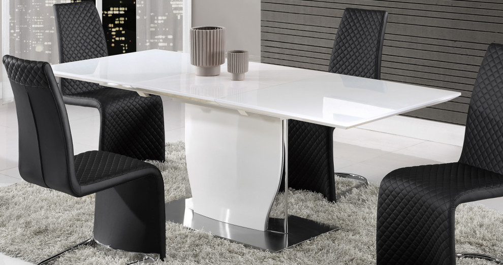 White Dining Table - Contemporary - Dining Tables - by HedgeApple | Houzz