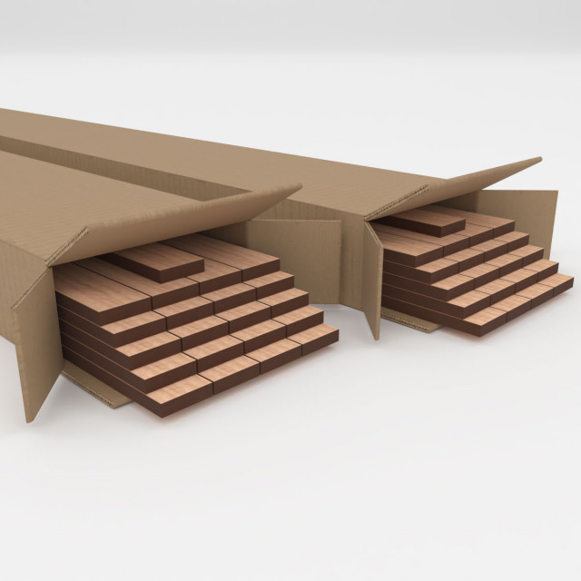 Adjustable Wood Slat Wall Panel Kit w/ 4"W Slats, Alder (contains 11 ...