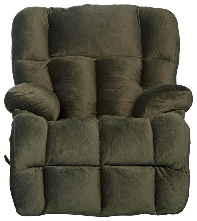 Cirrus Rocker Recliner in Sage Green Polyester Fabric - Transitional ...