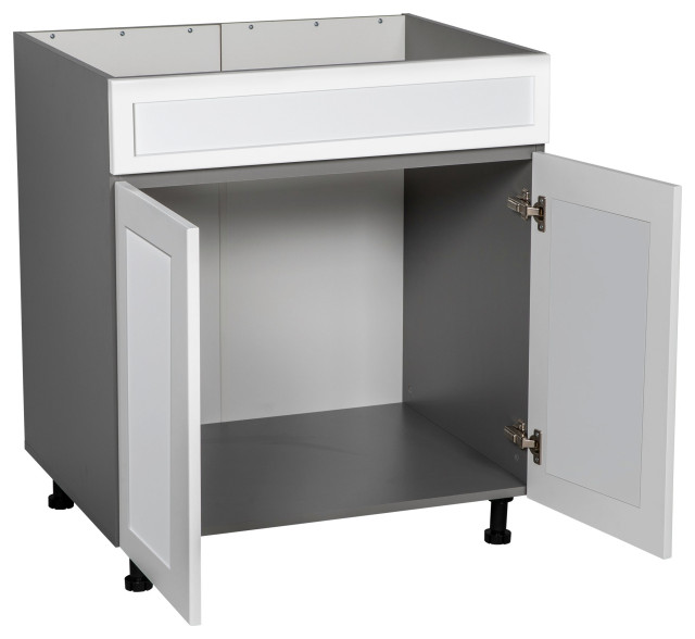 30 Sink Base Cabinets-High Double Door-Grey, 30 x 34 1/2 x 23 3/8|White ...