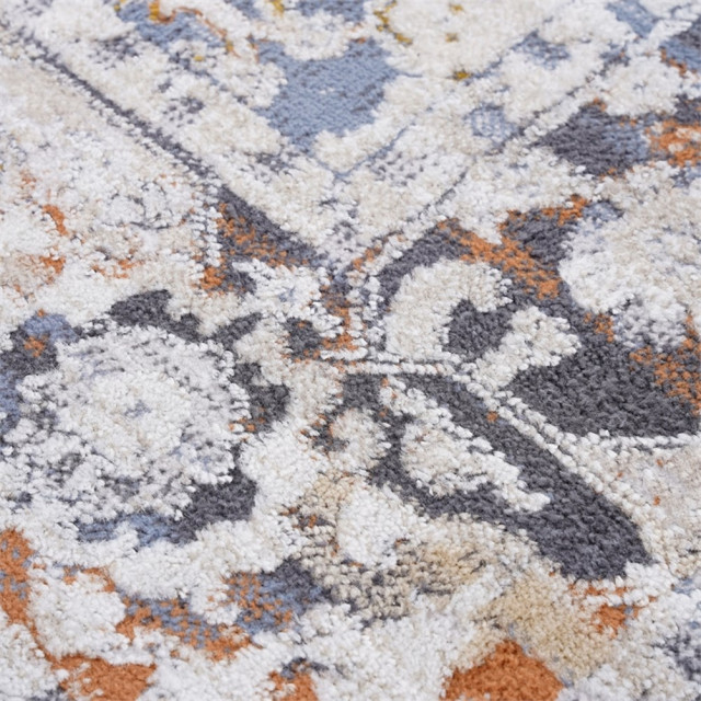 Bunyan Collection Traditional Vintage Blue Area Rug (6'7'' x 9 ...