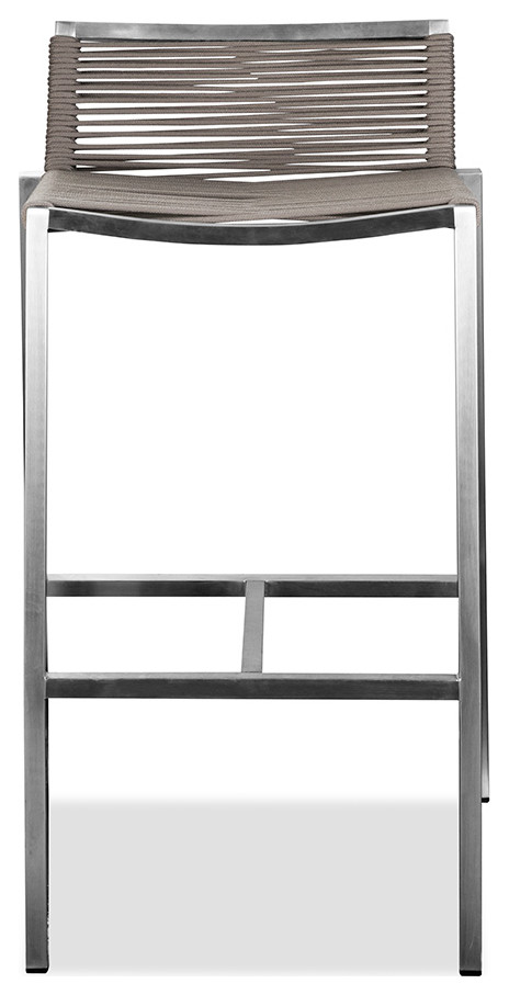 Stone Indoor/Outdoor Stain-Steel Rope Barstool - Bar Stools And Counter ...
