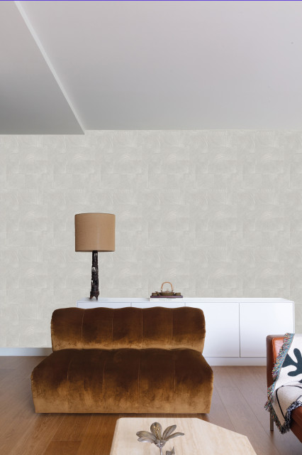 Abstract Geometric Waves Textured Double Roll Wallpaper, Double Roll ...