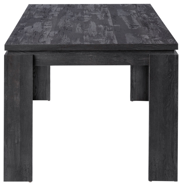 Dining Table, 60" Rectangular, Kitchen, Dining Room, Laminate, Black ...