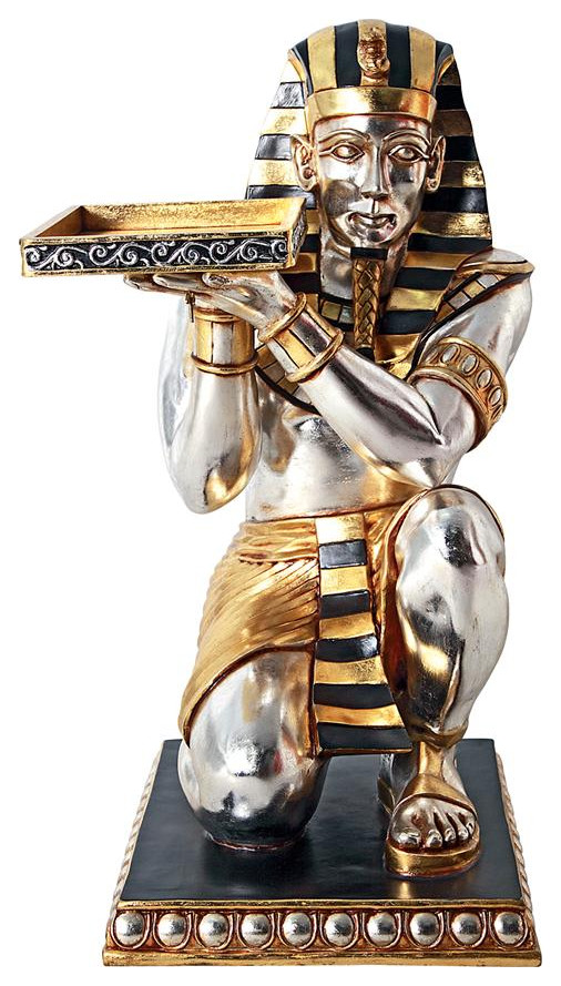 Design Toscano Silver Pharaohs Kneeling Servant Table - Traditional ...