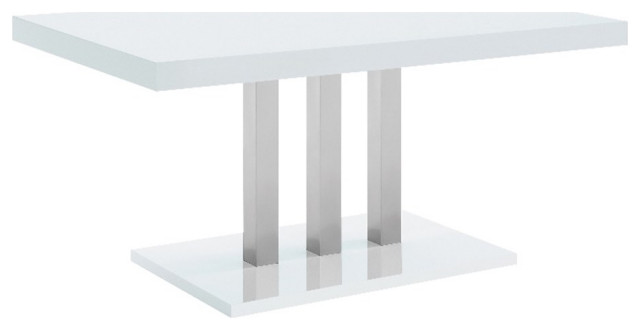 Coaster Brooklyn Rectangular Contemporary Wood Dining Table in White ...