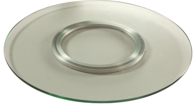 Tempered Round Glass Spinning Tray - Contemporary - Serving Trays - by ...