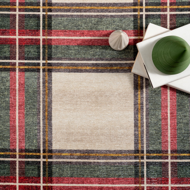 nuLOOM Aiken Classic Tartan Plaid Machine Washable Area Rug, 4'x6 ...