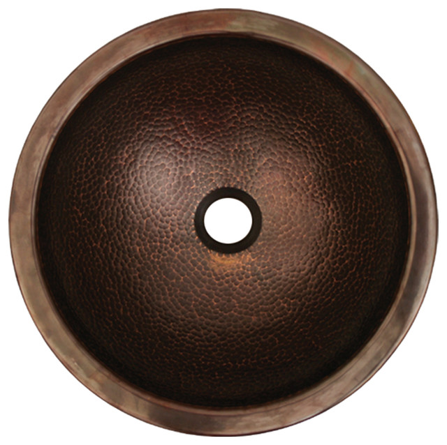 Copperhaus Round Drop-In/Undermount Basin - Traditional - Bathroom ...