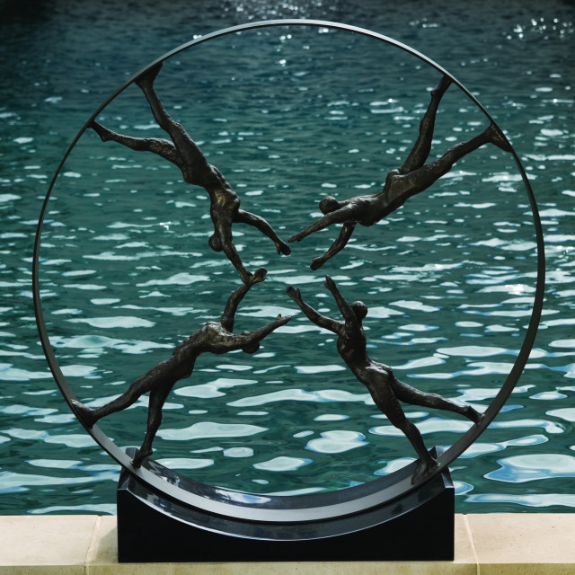 Reaching for Center Sculpture - Contemporary - Decorative Objects And ...