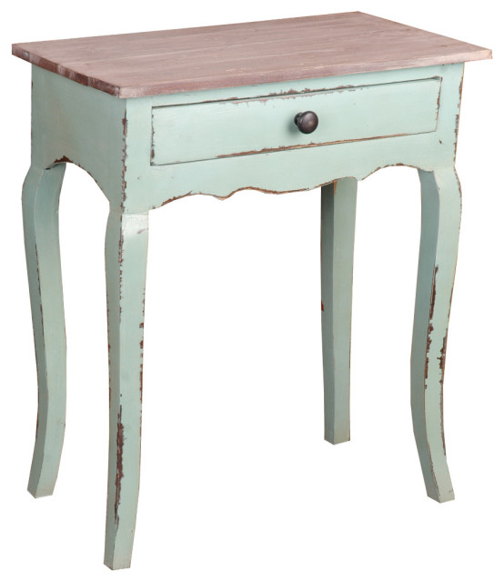 Table Bahama Blue Natural Limewash Solid Wood - Farmhouse - Side Tables ...