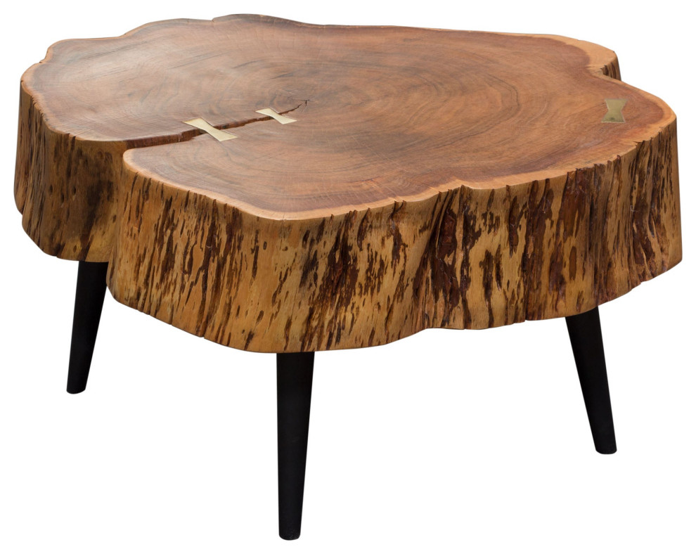 Panorama Cocktail Table, Brown - Rustic - Coffee Tables - by AMOC | Houzz