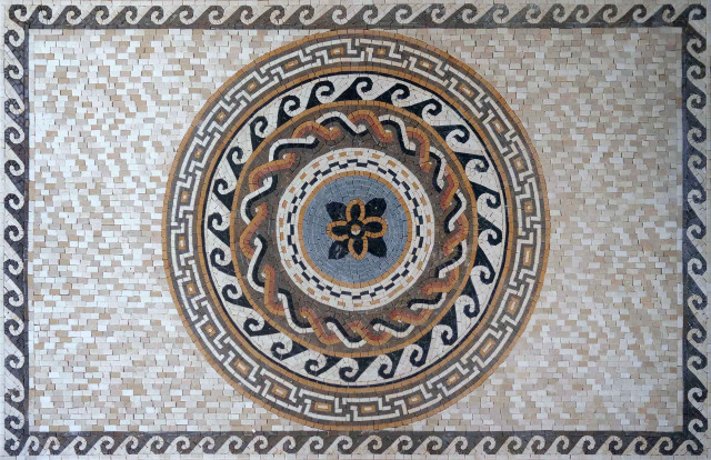 Mosaics Art - Greco-Roman Dela VI, 71" x 47" - Traditional - Tile ...