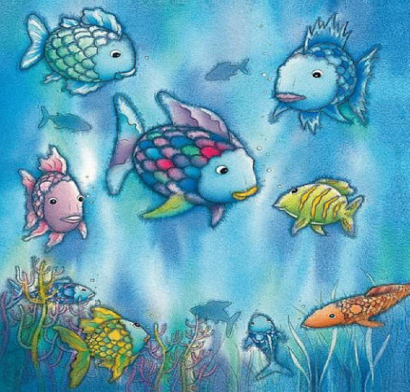 The Rainbow Fish Mural 426 - Beach Style - Wallpaper - by The Home ...