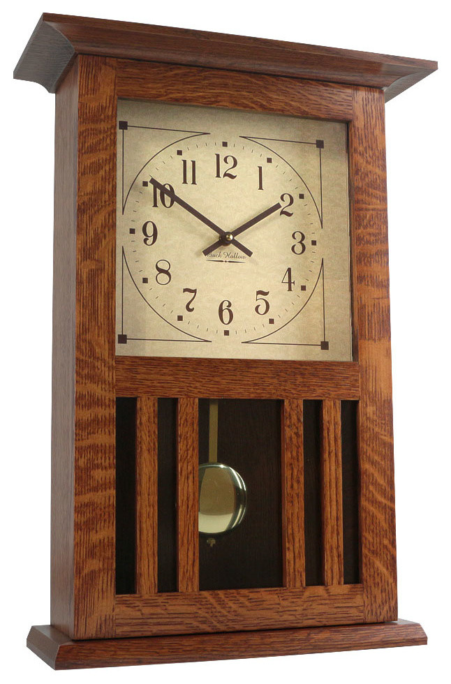 Amish Craftsman Mission Wall Clock - Craftsman - Wall Clocks - by ...