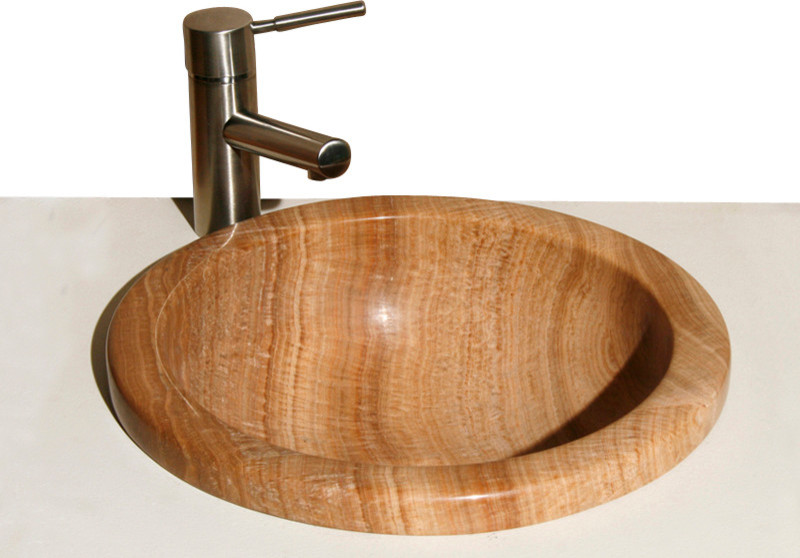 VUMR Brown Sugar Honed Deck mount sink - Contemporary - Bathroom Sinks ...