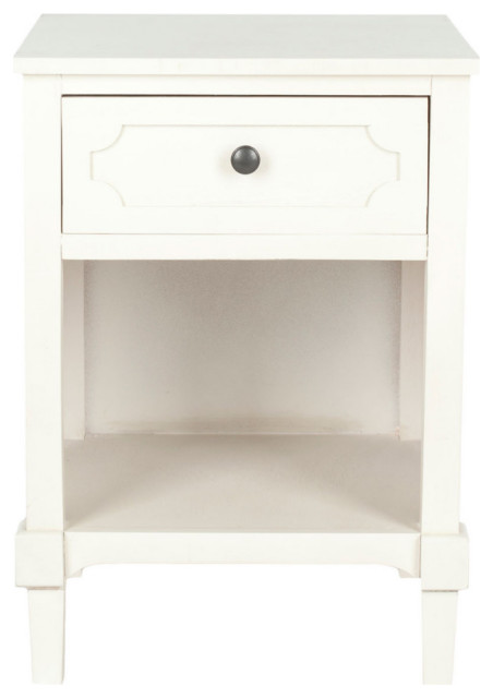 Wanda Storage Side Table White - Transitional - Side Tables And End ...