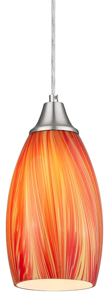 orange light kitchen Metal sink light modern art glass shades light ...