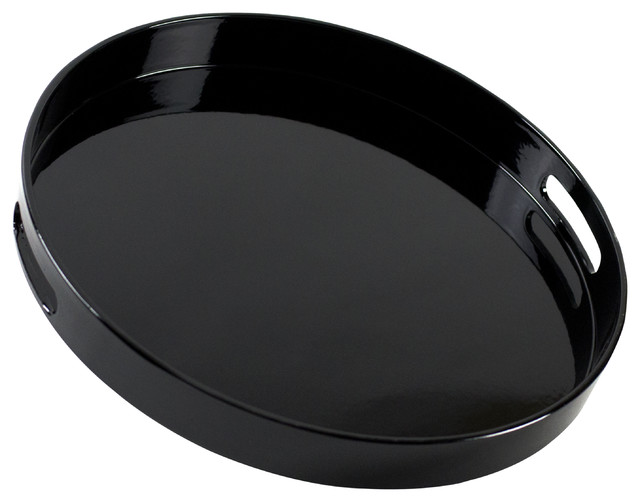 Lacquer Round Serving Tray - Contemporary - Serving Trays - by 10 ...