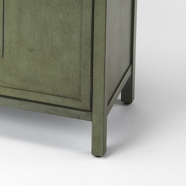 Imperial Green Console Cabinet - Farmhouse - Accent Chests And Cabinets ...