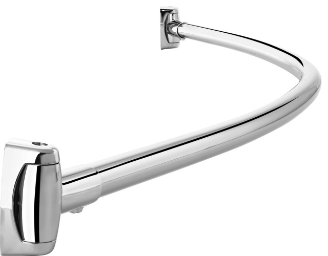 PROFLO PFCSR5 5' Stainless Steel Curved Shower Rod - Shower Curtain ...