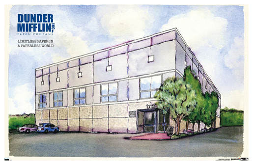 The Office - Dunder Mifflin, 22.375" x 34" - Contemporary - Prints And ...