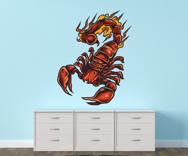 Scorpion Vinyl Wall Decal ScorpionUScolor005 - Contemporary - Wall ...