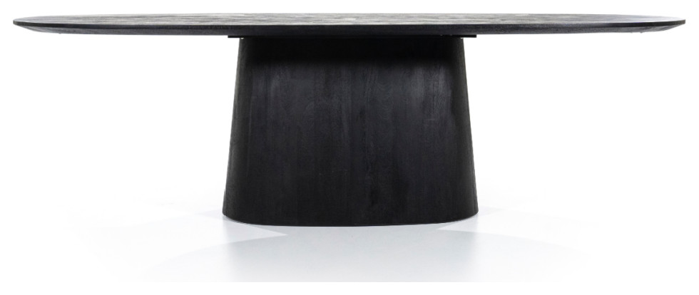 Mango Wood Pedestal Dining Table M, Eleonora Aron - Transitional ...