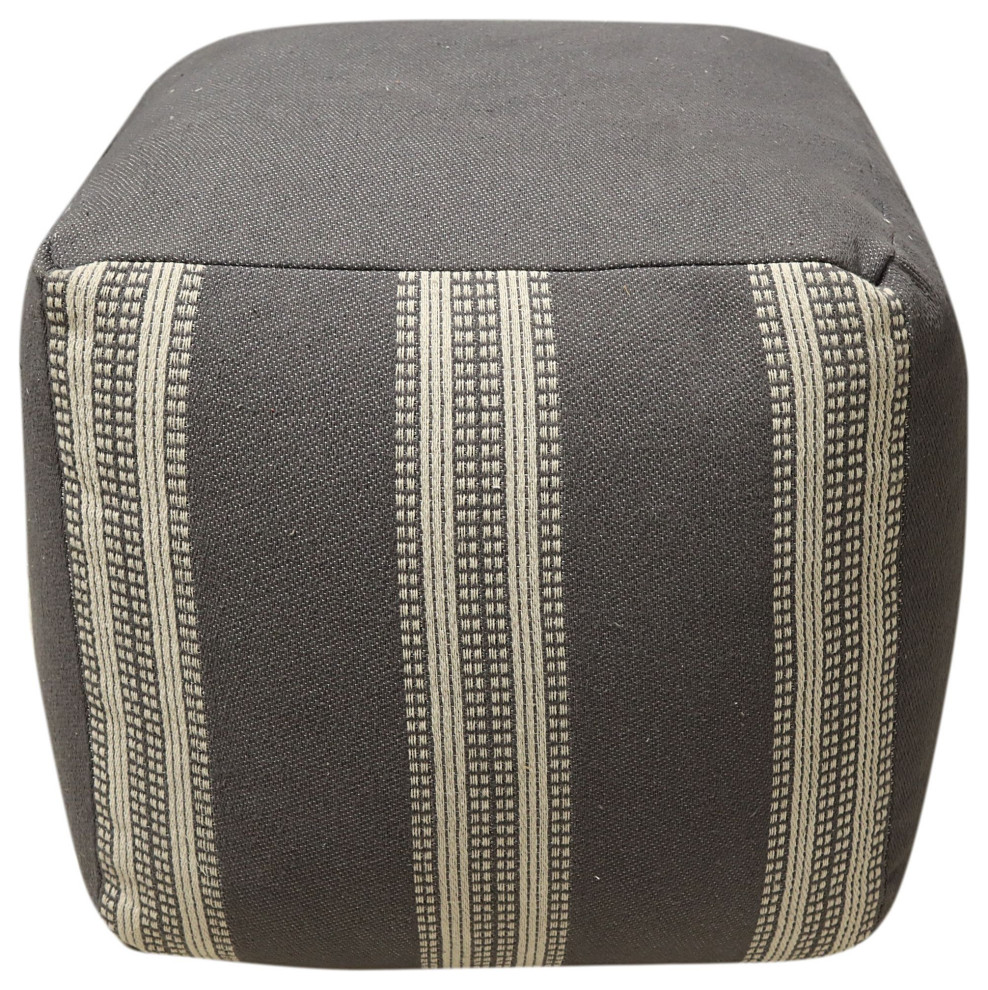 Natural Machine Woven Welch Pouf, 18" Cube, 18" Cube - Transitional - Floor Pillows And Poufs ...