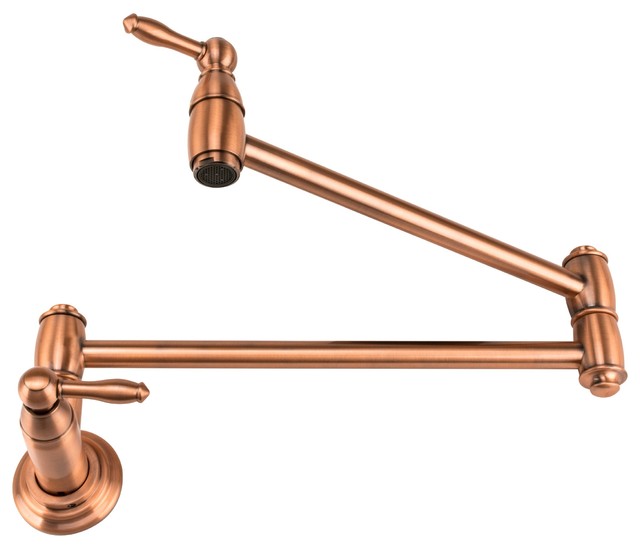 Traditional Wall-Mount Pot Filler in Antique Copper - Traditional - Pot ...