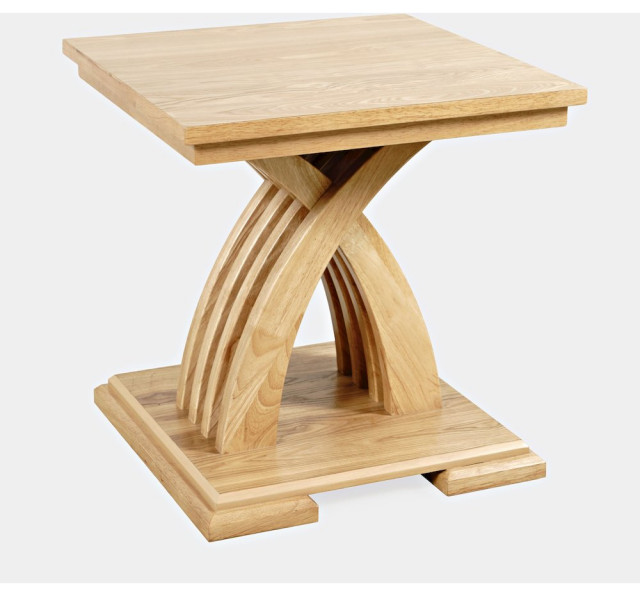 Anthology Contemporary Curved Base End Table - Contemporary - Coffee ...