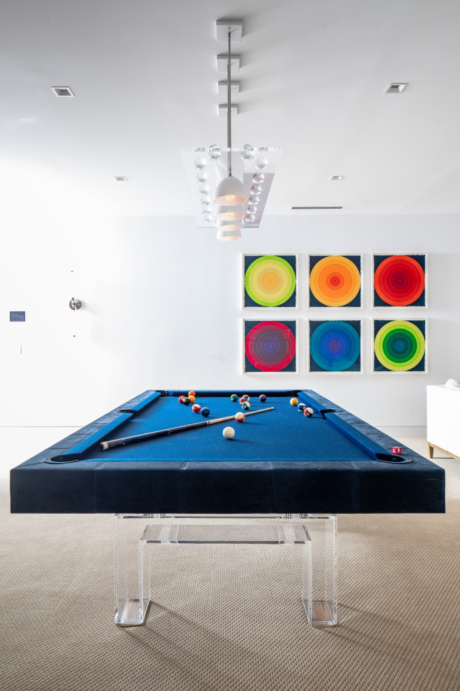 Hamptons, New York Luxury Billiard Game room - Family Room - Miami - by ...