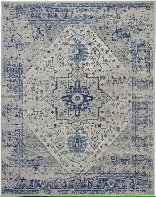 Nourison TRANQUIL Traditional Rugs TRA06, 8'10"x11'10" - Contemporary ...